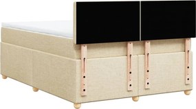 Box spring postel s matrací krémová 160x200 cm textil 3286750