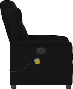 Elektrické masážní polohovací křeslo černé textil 3303126