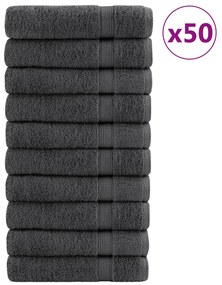 Prémiové ručníky SOLUND 50 ks antracitové 50x100 cm 600 g/m² 137159