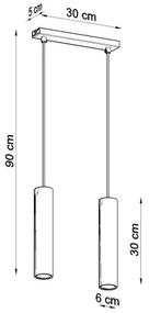 Lustr SOLLUX Lagos 2 GU10 2x40W bez zdroje SL.0324 bílá