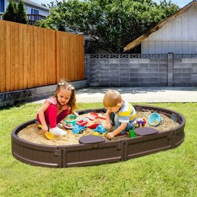 Pískoviště s krytem oválné pískoviště HDPE pískoviště Venkovní dvorek Věk 3–12