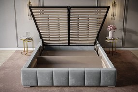 Moderní čalouněná postel Parisa 160x200 cm Barva: Krémová - Amor 04