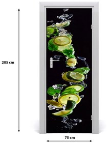 Samolepící fototapeta na dveře limetky a citrony 75x205 cm