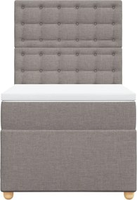 Box spring postel s matrací taupe 80x200 cm textil 3291125