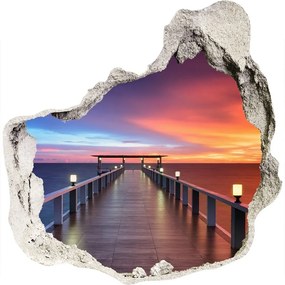 Wallmuralia Nálepka fototapeta 3D výhled Dřevěný most 75x75 cm