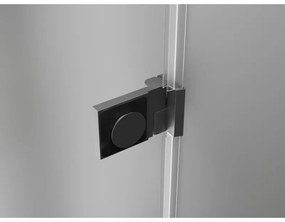 Mexen Lunar-B, pravostranný výklopný sprchový kout 75 x 70 cm, 8mm čiré sklo, pistolově šedý kartáčovaný - 832-075-070-66-00-P