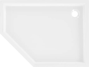 Mexen Flow+, pětiúhelníková sprchová vanička, pravá, 90 x 80 cm, bílá lesklá, 46P108090RH