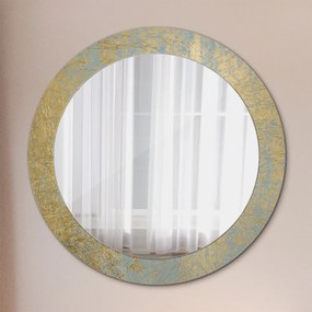 Kulaté dekorativní zrcadlo Textura zlatého filmu fi 70 cm