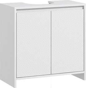 HOMCOM Podskříňková koupelnová skříňka Moderní koupelnová úprava se policí a proti převrhnutí, nosnost 40 kg, 60x30x60 cm, bílá | Aosom