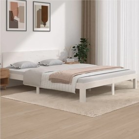 Rám postele bílý masivní borovice 160 x 200 cm,  810506