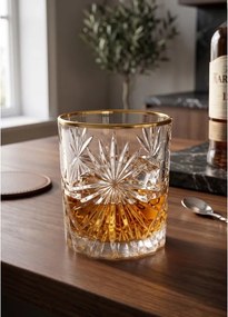 BOHEMIA PRESTIGE FIORE GOLD SKLENICE NA WHISKY 320 ML SADA 6 KS