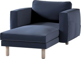 Potah na IKEA Norsborg šezlong s loketními opěrkami barva tmavě modrá látka sametová
