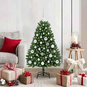 Umělý vánoční stromeček 120 cm 150 LED Teplá bílá PVC a ocel 3395672