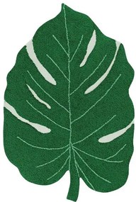 Lorena Canals, Přírodní koberec, ručně tkaný Monstera Leaf, 120x160, zelená, chodba / předsíň