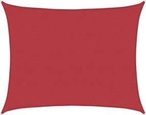 Stínící plachta 160 g/m² červená 6 x 8 m HDPE 311635