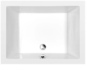 Polysan Deep - Hluboká sprchová vanička 1000x750x260 mm, bílá 72879