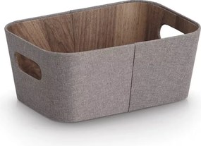 Zeller Present Úložný box s madly, FABRIWOOD, hnědý, 26 x 18 x 11
