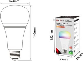 LED Solution Mi-Light MiBoxer ZIGBEE LED žárovka RGB+CCT 12W E27 FUT105Z