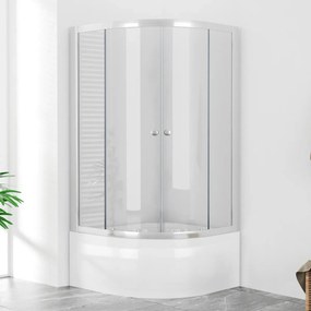 POINT SAP 100x80 Clear Asymetrický sprchový kout s vysokou vaničkou, levé provedení