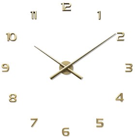 LAVVU Zlaté nástěnné nalepovací hodiny LAVVU 3D STICKER Gold Numerals  LCT1174