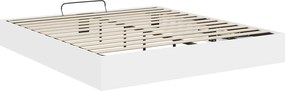 Ottoman postel Bílý 203 x 160 x 25 cm Dřevěný materiál 3409213