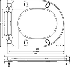Sapho Paco wc sedátko slim Soft Close Easy Take bílá PCS1013