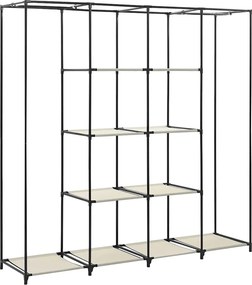 Šatní skříň se 4 přihrádkami krémová 175 x 45 x 170 cm 282447