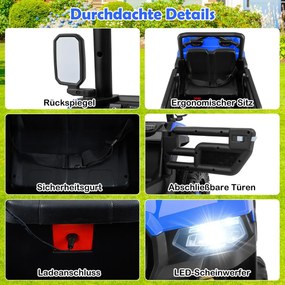 Costway Dětské elektrické autíčko s elektrickou sklápěcí korbou a dálkovým