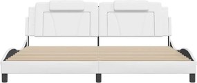 Rám postele Viana bez matrace bílý 200x200 cm umělá kůže 3208118