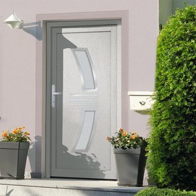 vidaXL Vchodové dveře 108 x 208 cm PVC [3187935] Barva: Bílá