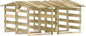 vidaXL Pergoly se střechou 4 ks 100x90x100 cm impregnovaná borovice [3096646]