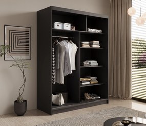 ADRK Furniture Posuvná skříň Calma 150 ADRK-SW-CAL-150-BW