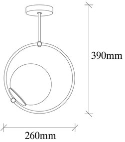 Černé kovové závěsné svítidlo Opviq lights Erasto