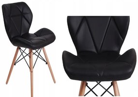 Jídelní židle EKO černá - skandinávský styl