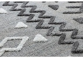 koberec MAROC P659, šedý střapce, vzor Aztécký, Etno, Berber, Maro velikost 160x220 cm | krásné koberce cz