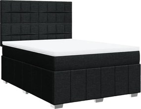 Box spring postel s matrací černá 160x200 cm textil 3291721