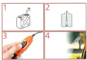 Verk Group Turistická sprcha 12v přenosné kempinkové čerpadlo do auta
