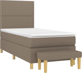 Box spring postel s matrací taupe 90x190 cm textil 3137041