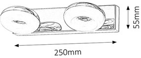 Rabalux 5717 - LED koupelnové svítidlo BEATA 2xLED/5W/230V IP44