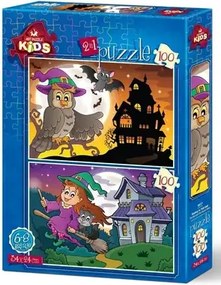 ART PUZZLE 4517 Puzzle Sova a čarodějnice / 2x100 dílků / od 7 let