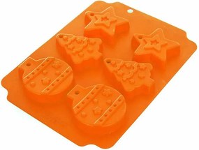 Silikonová forma na perníčky VÁNOCE oranžová