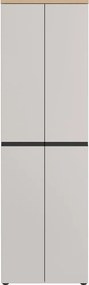 Šedobéžová/ve světle přírodní barvě šatní skříň 59x194x41 cm Cormano – Germania