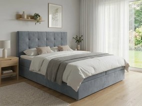 Čalouněná postel boxspring DIRELIS TRINITY 140x200 cm šedá Matrace: Matrace Bonell pružinová