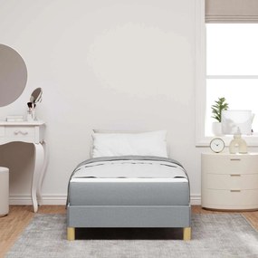 Postel s boxspringem s matrací Světle šedá 90 x 190 cm textil 3398528