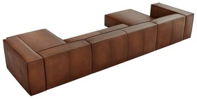 Koňakově hnědá kožená rohová pohovka (do "U") Madame – Windsor &amp; Co Sofas