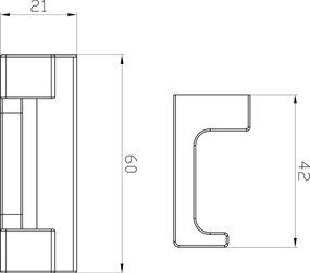 Slezák - RAV Věšáček dvojitý NIL - , Zlatá kartáčovaná