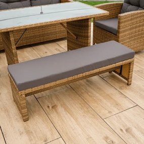 Zahradní ratanový set, šedohnědá/světle hnědá, SAGIR