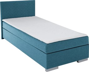 Boxspringová postel, jednolůžko, azúrová, 90x200, univerzální, ADARA
