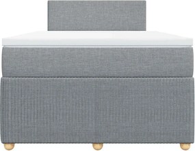 Box spring postel s matrací světle šedá 120 x 200 cm textil 3287416