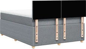 Box spring postel s matrací světle šedá 160 x 200 cm textil 3287500